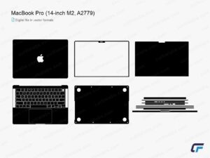 MacBook Pro (14-inch M2, A2779) (2023) Cut File Template | CutFileLabs