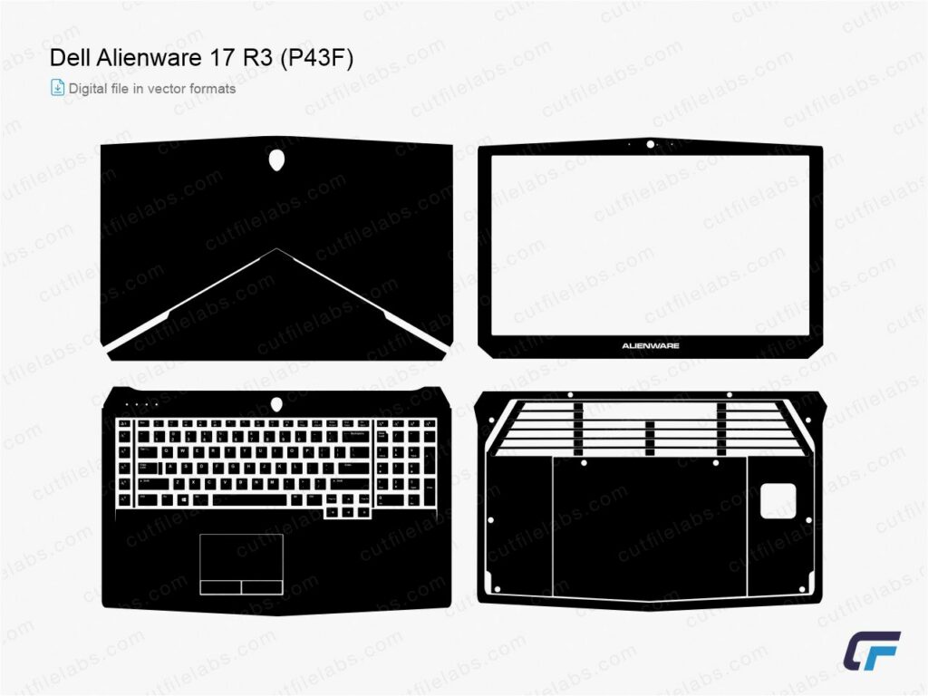 Dell Inspiron 5520, 7520 (P25F) (2019) Cut File Template | CutFileLabs